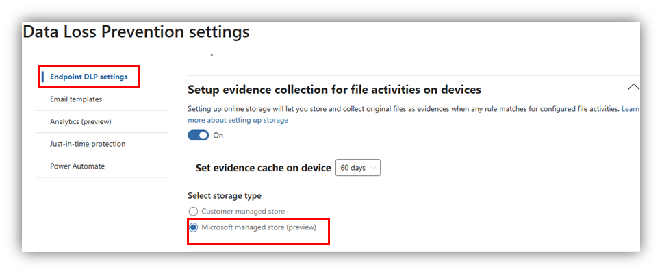 Microsoft managed storage for Endpoint DLP evidence collection – Bite ...